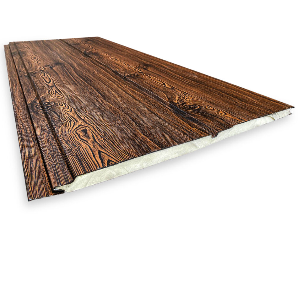 Siding Metálico Revestimientos Exterior Nogal Claro - FerromasHome